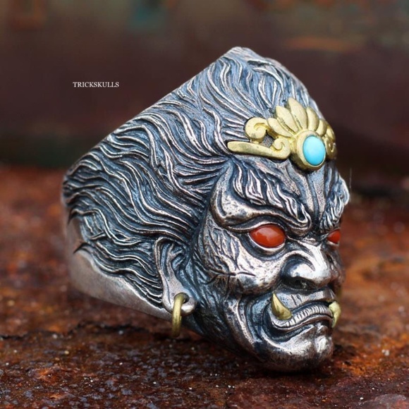 TRICKSKULLS | Jewelry | Demon Witch Vampire Evil Buddha Enamel ...